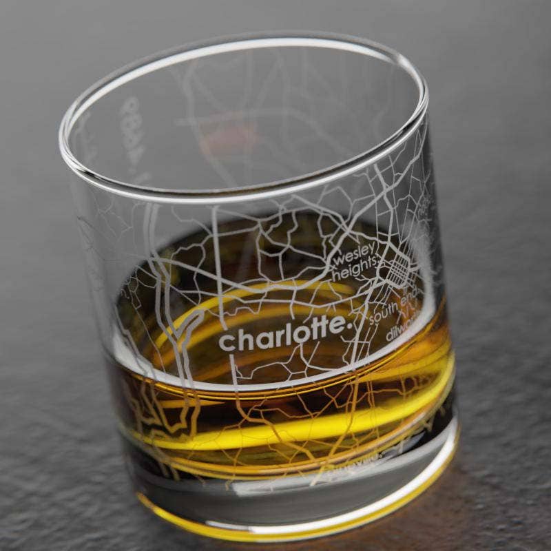 Etched Map Rocks Glass – Moxie Mercantile